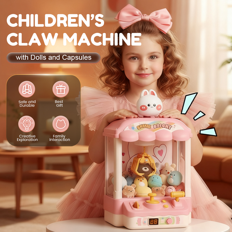 🧸 Children's Favourite Toy💝 Adorable Animal Claw Machine (Includes Plu ...
